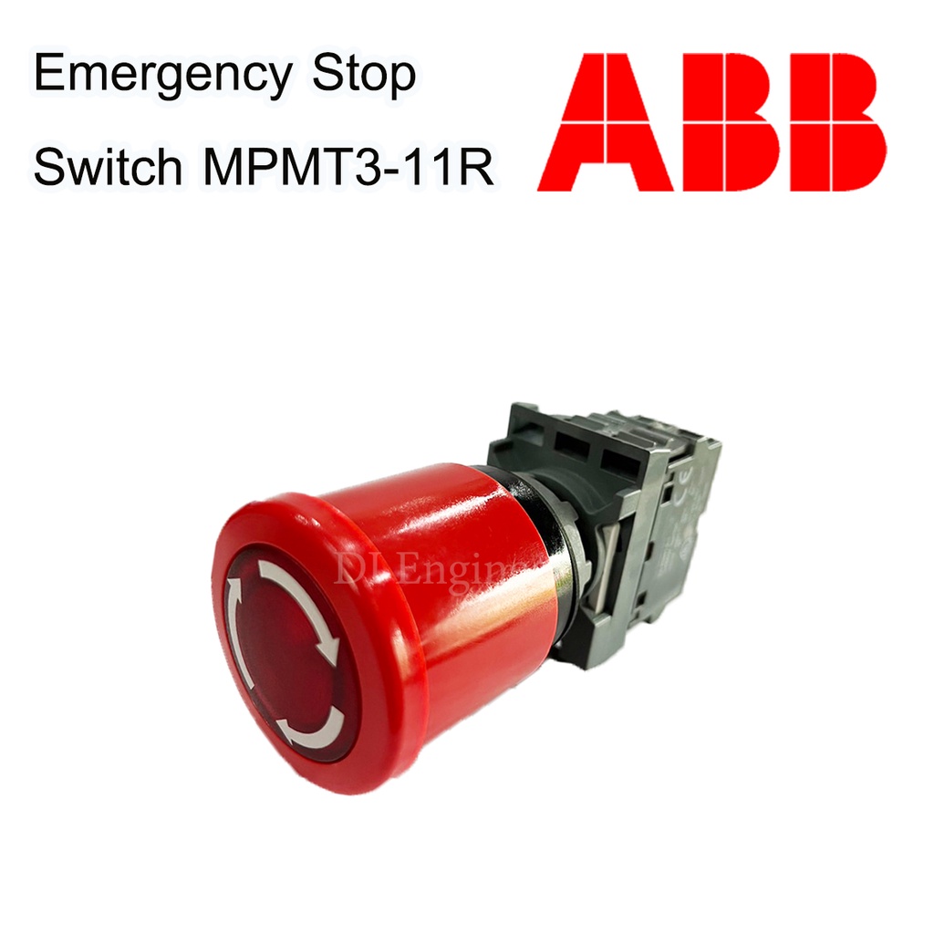 Emergency Stop Switch ขนาด 22 mm MPMT3-11R ,MPMT4-11R 1NC มีไฟโชว์ 24v ...