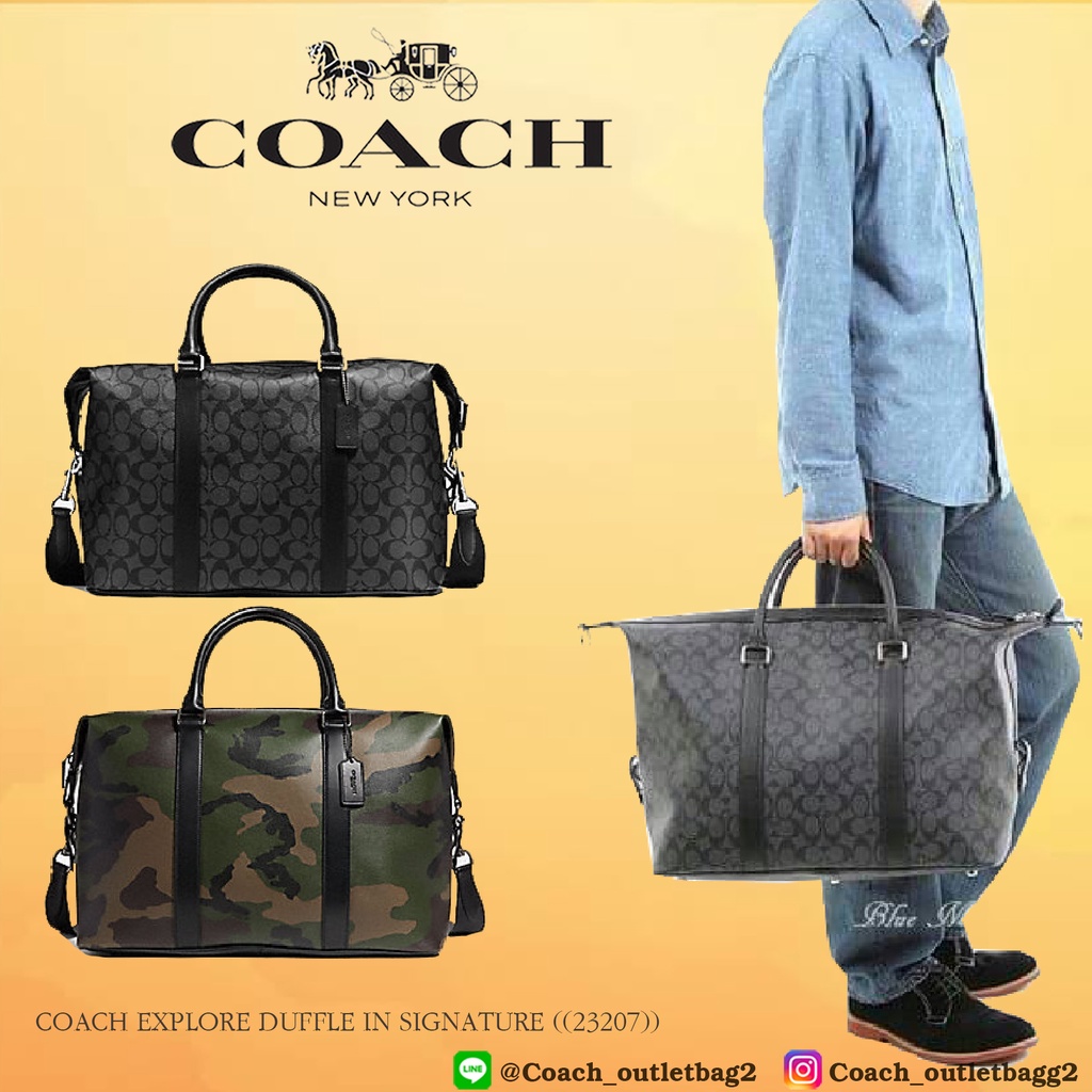 COACH EXPLORE DUFFLE IN SIGNATURE ((23207)) | Shopee Thailand