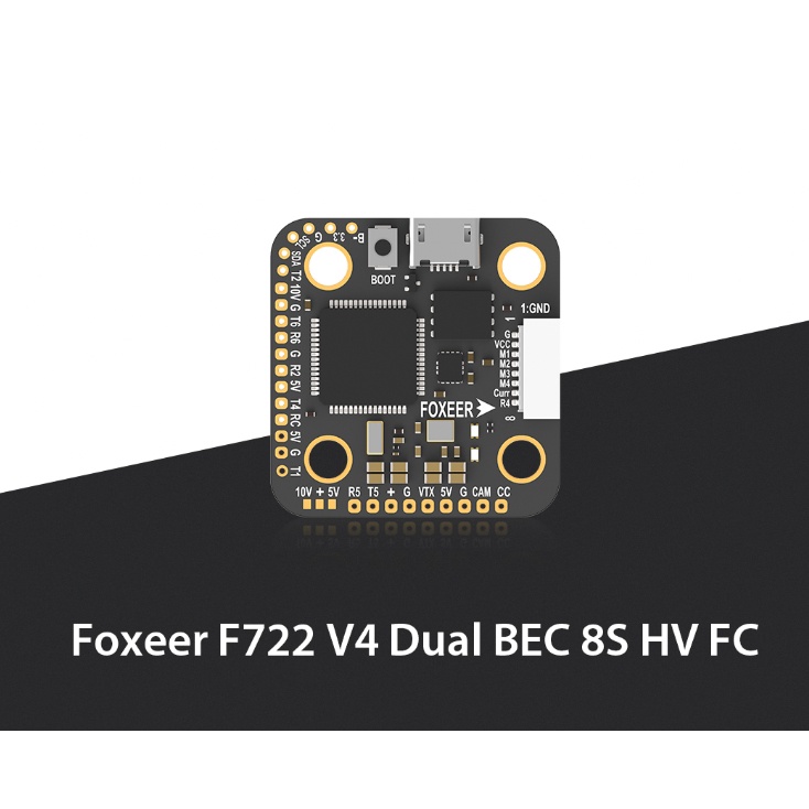 [FC 20x20] Foxeer F722 V4 Dual BEC 5V/10V HV 8S Mini Flight Controller ...