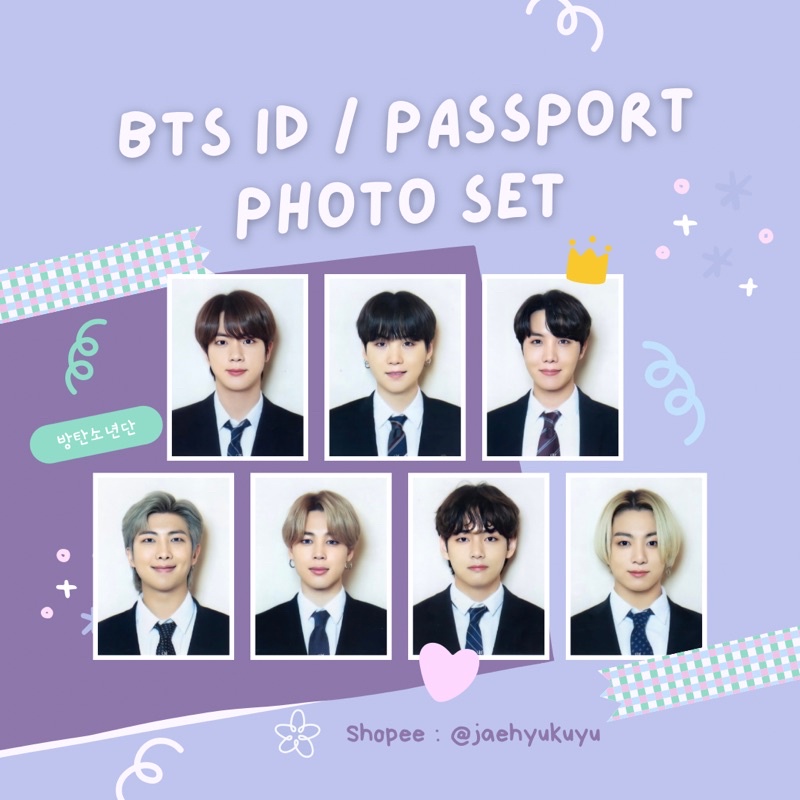 Bts ID Photo Passport Set 7 สมาชิก | Shopee Thailand
