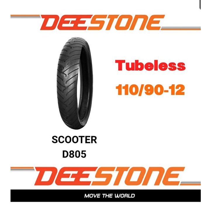 ยางนอกมอเตอร์ไซค์ D805 110/90-12 แบบไม่ใช้ยางใน ใส่รถ KSR SCOOPY MSX ...