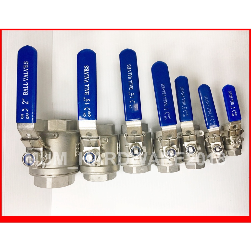 บอลวาล์ว สแตนเลส SUS316 ball valve stainless #316 (2PC รูเต็ม ) ขนาด 1/ ...