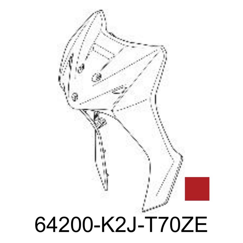 64200-K2J-T70ZE ชุดฝาครอบด้านหน้า WAVE110i 2022 รถสีแดง-เทา ล้อแม็ก อะไหล่แท้ HONDA | Shopee ...