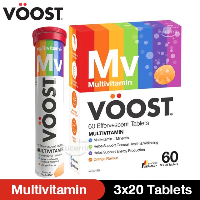 Voost Multivitamin Effervescent 60 Pack วิตามินรวมเม็ดฟู่ | Shopee Thailand