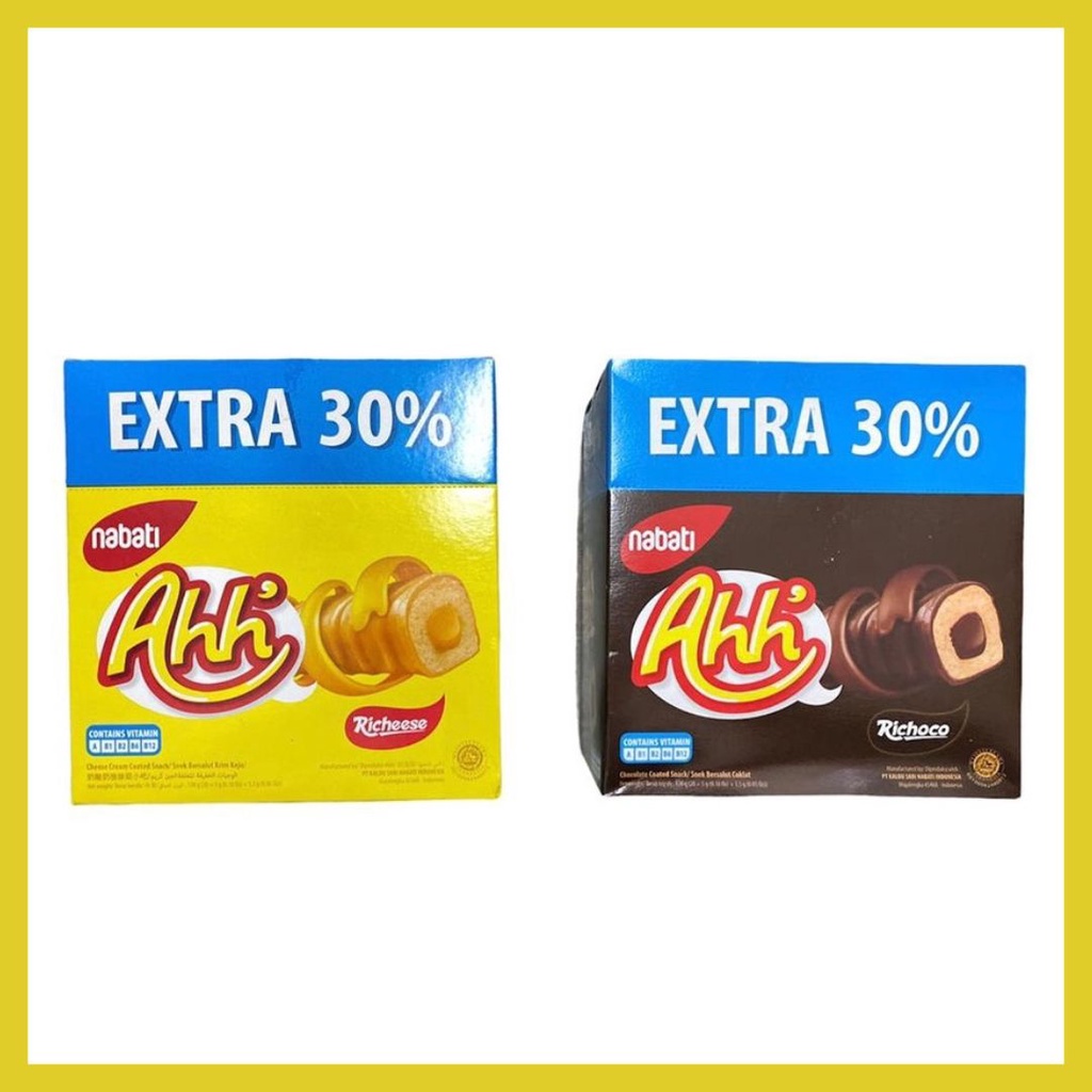 ขนมข้าวโพด เคลือบชีส-ช็อคแลต Nabati Richeese Ahh Triple Cheese 100g ...