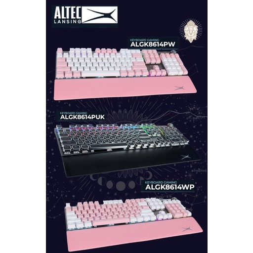 ALTEC LANSING ALGK-8614 Grey Punk Key Wired Keyboard Gaming Mechanical ...