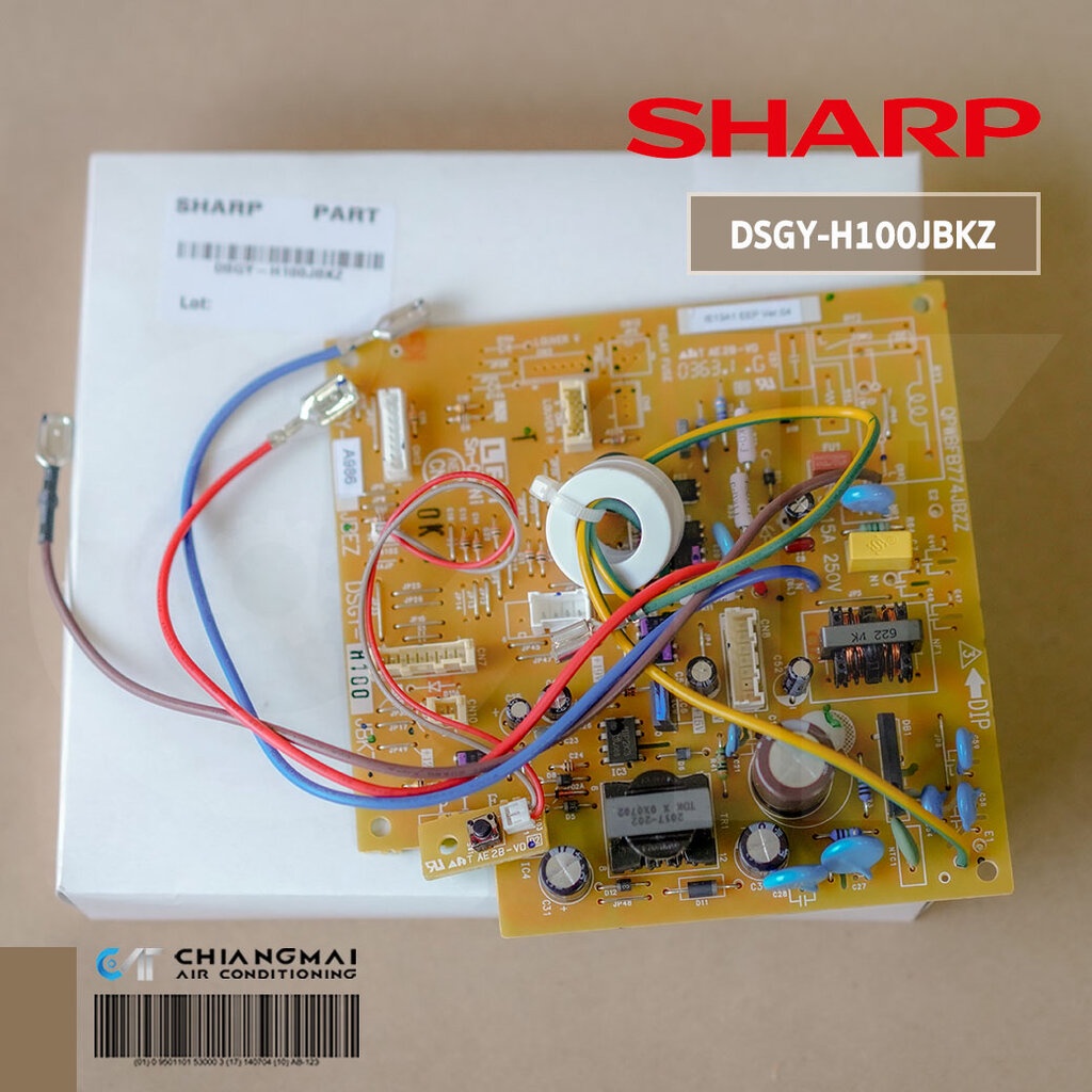 DSGY-H100JBKZ แผงวงจรแอร์ SHARP แผงบอร์ดแอร์ชาร์ป แผงบอร์ดคอยล์เย็น รุ่น AH-GX18 อะไหล่แอร์ ของ ...