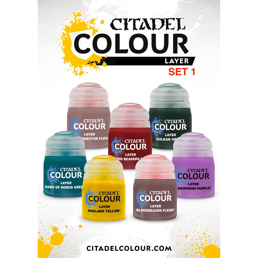 CITADEL COLOUR: LAYER SET 1 สีอะคริลิคสูตรน้ำ กลุ่มสีเลเยอร์ | Shopee ...