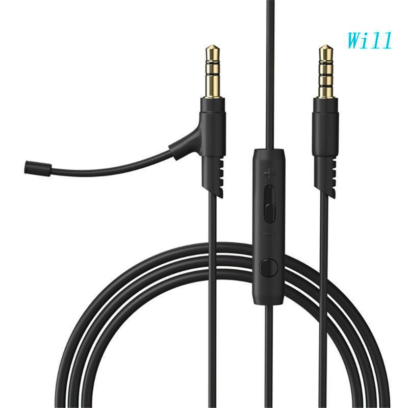 1.2M Boom Microphone Cable Mic For 3.5mm Headphone With Condenser Mic ...