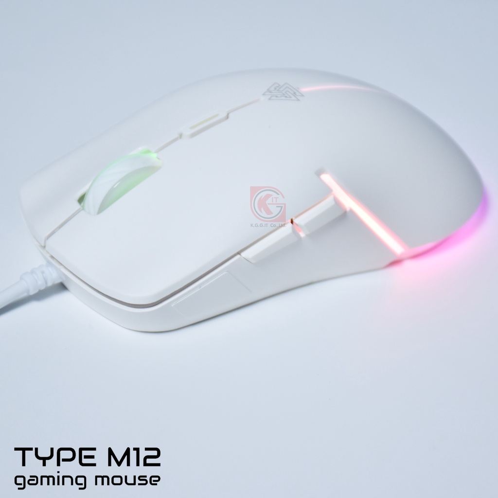 EGA Type M12 เมาส์เกมมิ่ง Gaming Mouse มีสาย ตกแต่งด้วยไฟ RGB Lightning ...