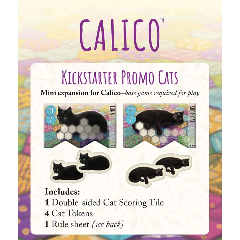 Calico: Kickstarter Promo Cats [Promo] [BoardGame] | Shopee Thailand