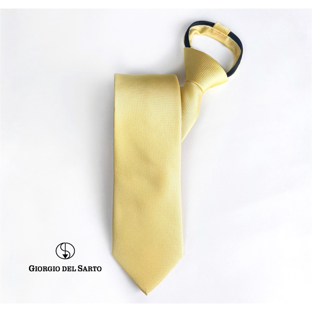 Giorgio Del Sarto Adults Zipper Tie Yellow ไทซิป เนคไทสำเร็จรูปสีเหลือง ...