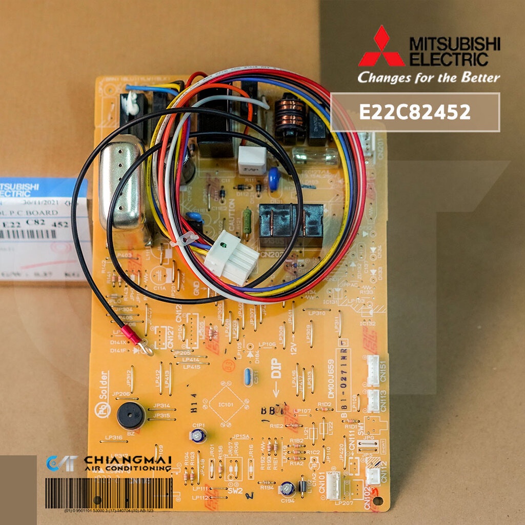 E22C82452 แผงวงจรแอร์ Mitsubishi Electric แผงบอร์ดคอยล์เย็น แอร์ ...
