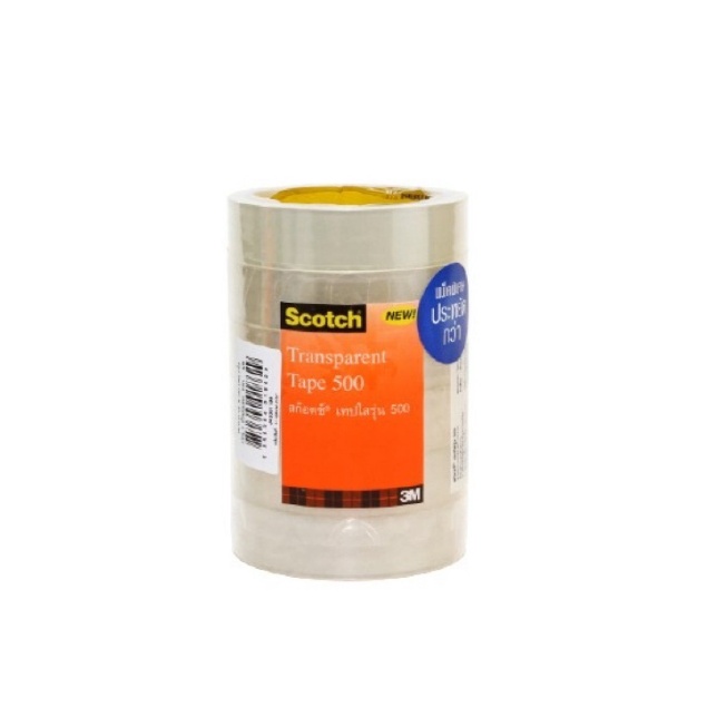 เทปใส 3M ใสพิเศษ Scotch 500 [1ม้วน] แกนเล็ก แกนใหญ่ 1/2นิ้ว 3/4นิ้ว 1 ...