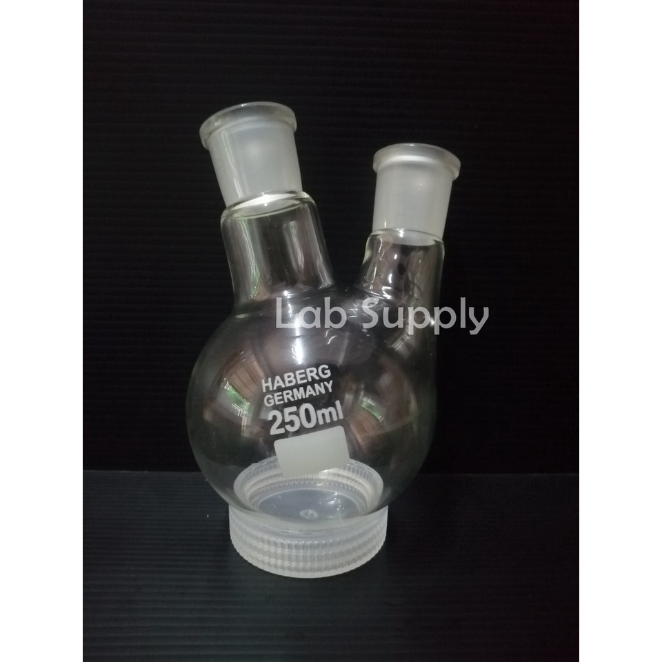 Round Bottom Flask ,2 Neck (ขวดก้นกลม 2 คอ) 100 ML,250ML,Joint 24/29_Haberg/Germany | Shopee ...