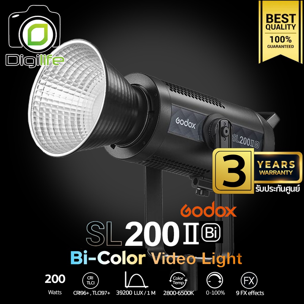 Godox LED SL200II Bi 200W Bi-Color 2800-6500K Bowen Mount - รับประกัน ...