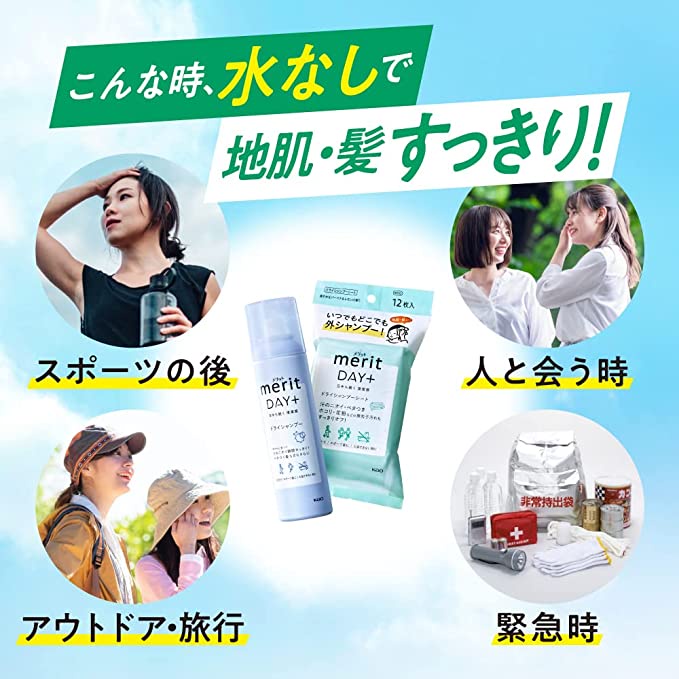 Kao Merit Day+ Dry Shampoo ดรายแชมพู แชมพูสระผมแบบแห้ง มี 2 แบบ แบบ ...
