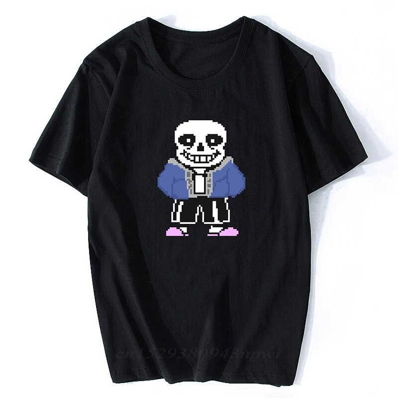 เสื้อยืดคอกลม แขนสั้น พิมพ์ลายเกม Undertale Skull Brother Sans ...