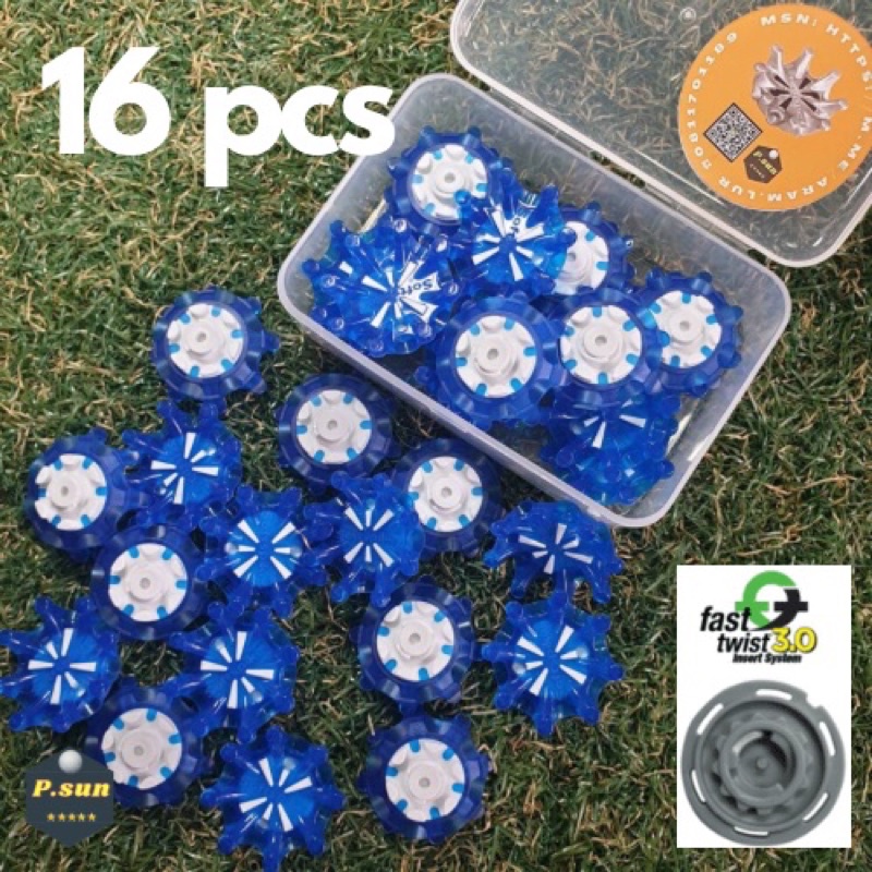 ปุ่มรองเท้ากอล์ฟ 16 pcs. Spikes golf cleats Fast Twist 3.0 & tour lock ...
