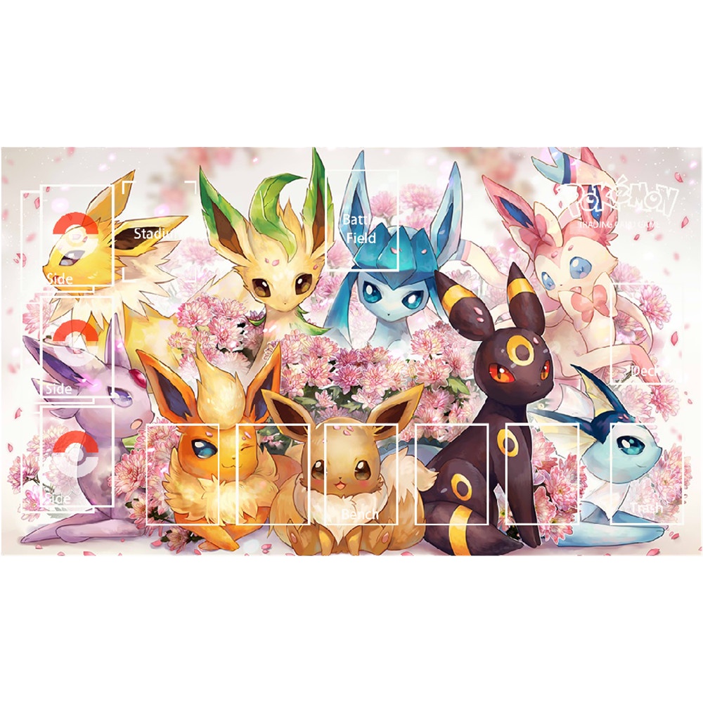 Pokemon Ptcg Dedicated Card Play Against Table Mat Pikachu Charizard ...