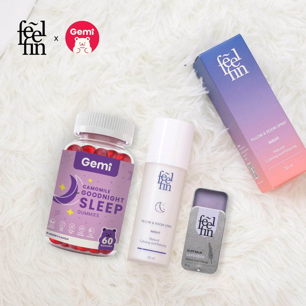 Feelfin x Gemi - Sleeping trio gift set / Pillow Spray กลิ่นNight ...