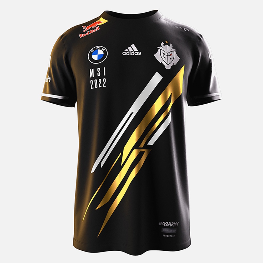 เสื้อยืด พิมพ์ลาย G2 Esport Worlds Pro Jersey 3 มิติ สําหรับผู้ชาย ...