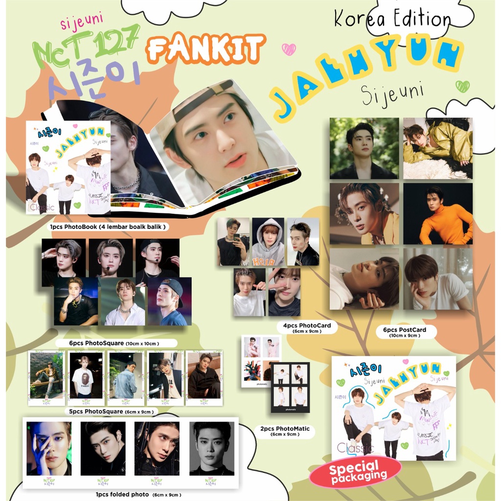 Fankit Sijeuni NCT 127 NCTzen Photobook โปสการ์ดโพลารอยด์ Jamal Jaehyun ...