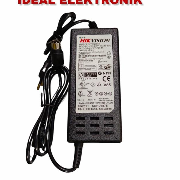 อะแดปเตอร์ HIKVISION 12V 5A 4 pin DVR NVR อะแดปเตอร์กล้องวงจรปิดอะแดปเต ...