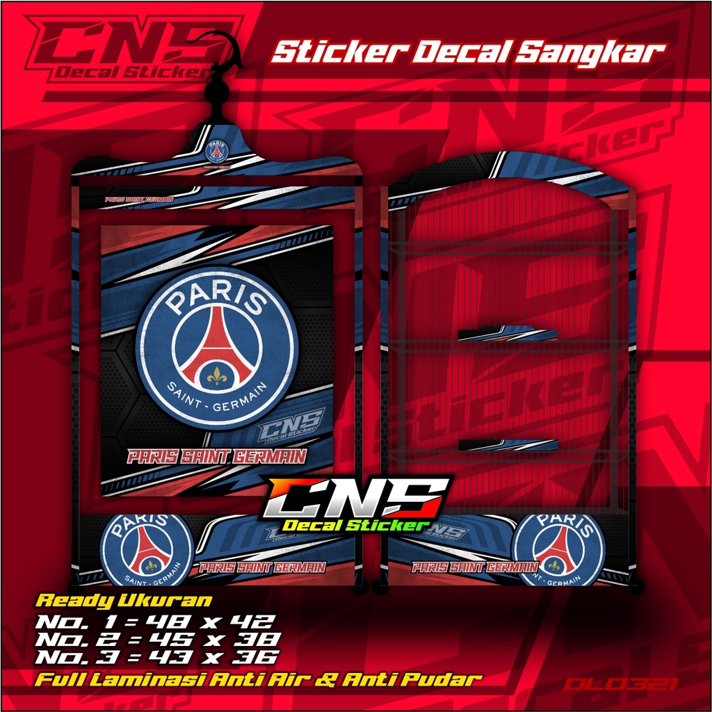 PSG PARIS SAINT GERMAIN Decal Sticker ORIGINAL DESIGN Bird Cage Box ...