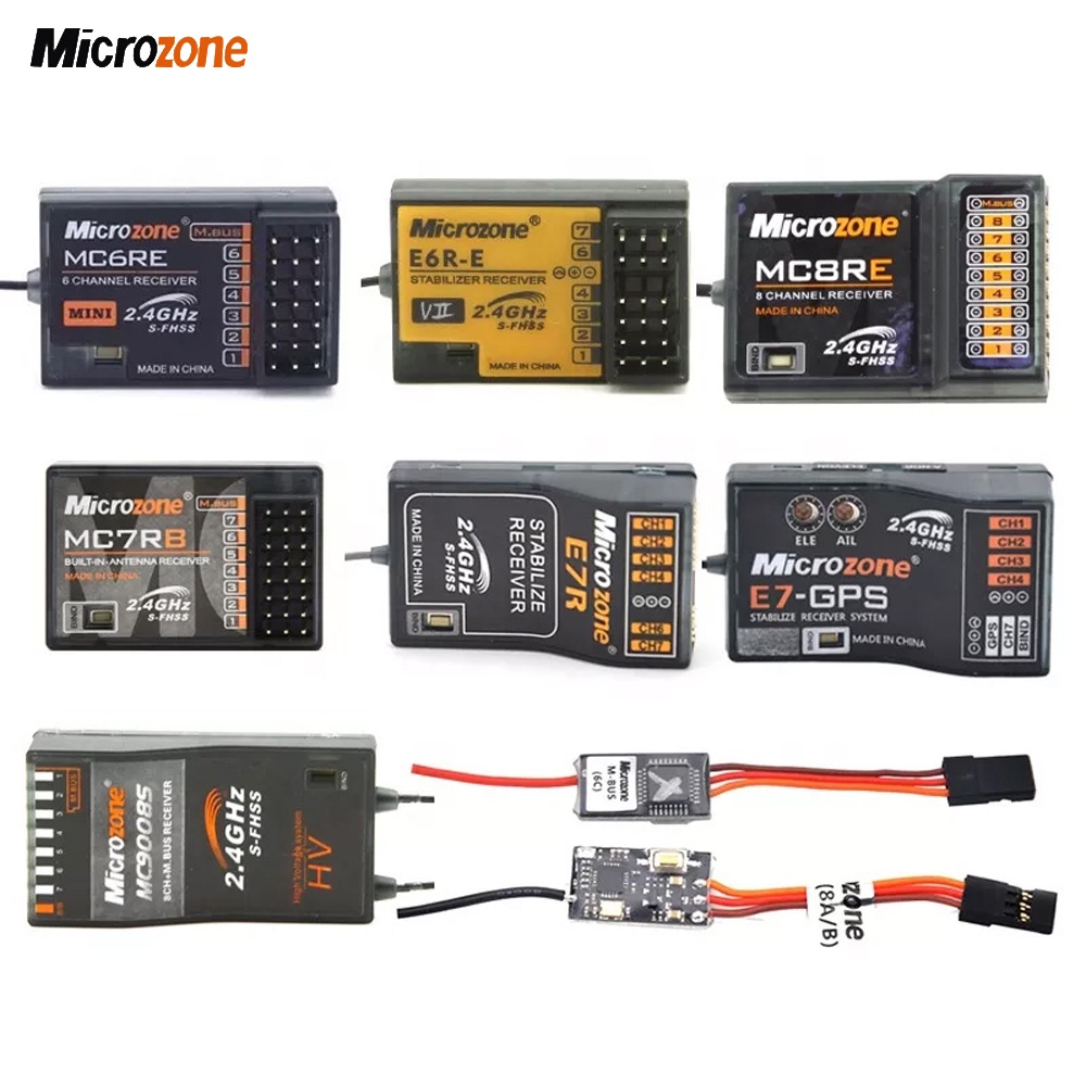 ตัวรับสัญญาณ MicroZone MC6RE MC7RB MC9002 6CH MC8RE 8CH สําหรับตัวควบคุมส่งสัญญาณ MC6C MC8B RC ...