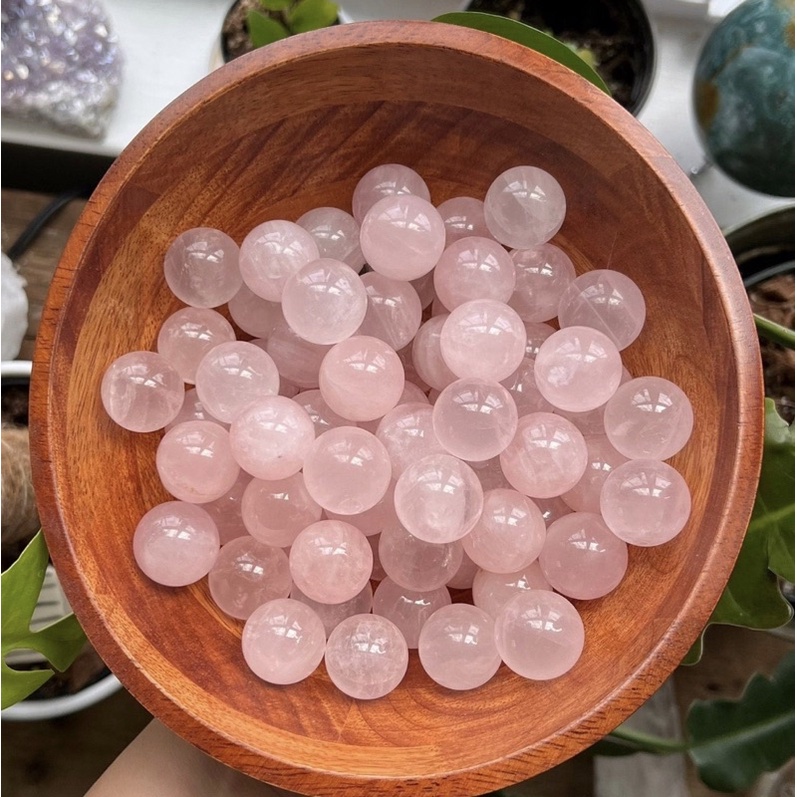 Mini Rose Quartz Sphere, Mini Crystal Sphere, 15mm -30 mmRose Quartz ...