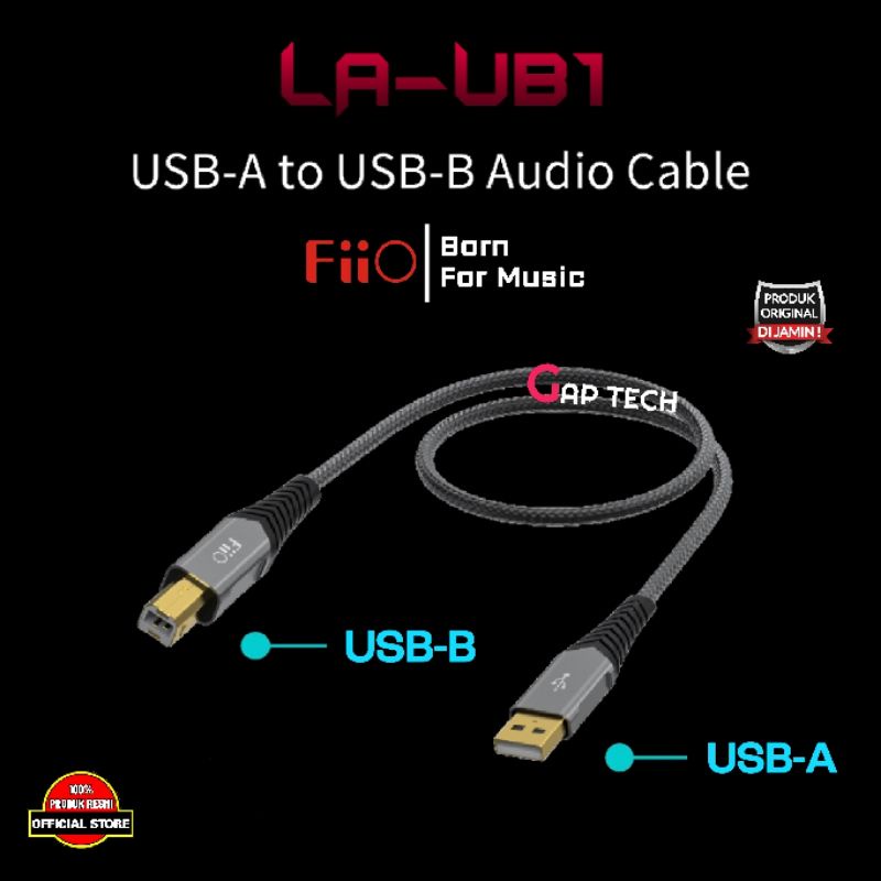 Fiio LA-UB1/LA UB1/LA UB 1/LAUB1 USB-A ถึง USB-B สายสัญญาณเสียงเดิม | Shopee Thailand