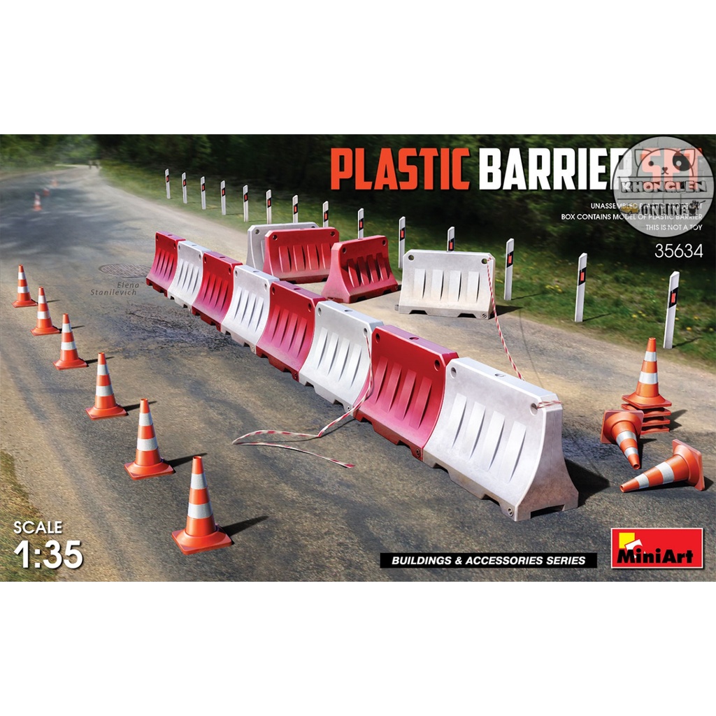 ฉากและอุปกรณ์ประกอบฉาก Miniart 35634 "PLASTIC BARRIER SET" 1/35 ...