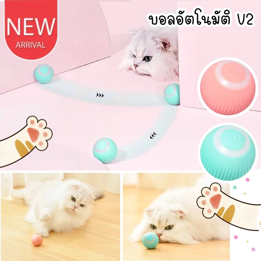 CatHoliday บอลอัตโนมัติ V2 ของเล่นแมว ของเล่นสัตว์เลี้ยง | Shopee Thailand