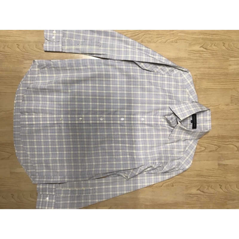 เสื้อเชิ้ต Fine Cloth Shirt S สีเทาลายตาราง | Shopee Thailand
