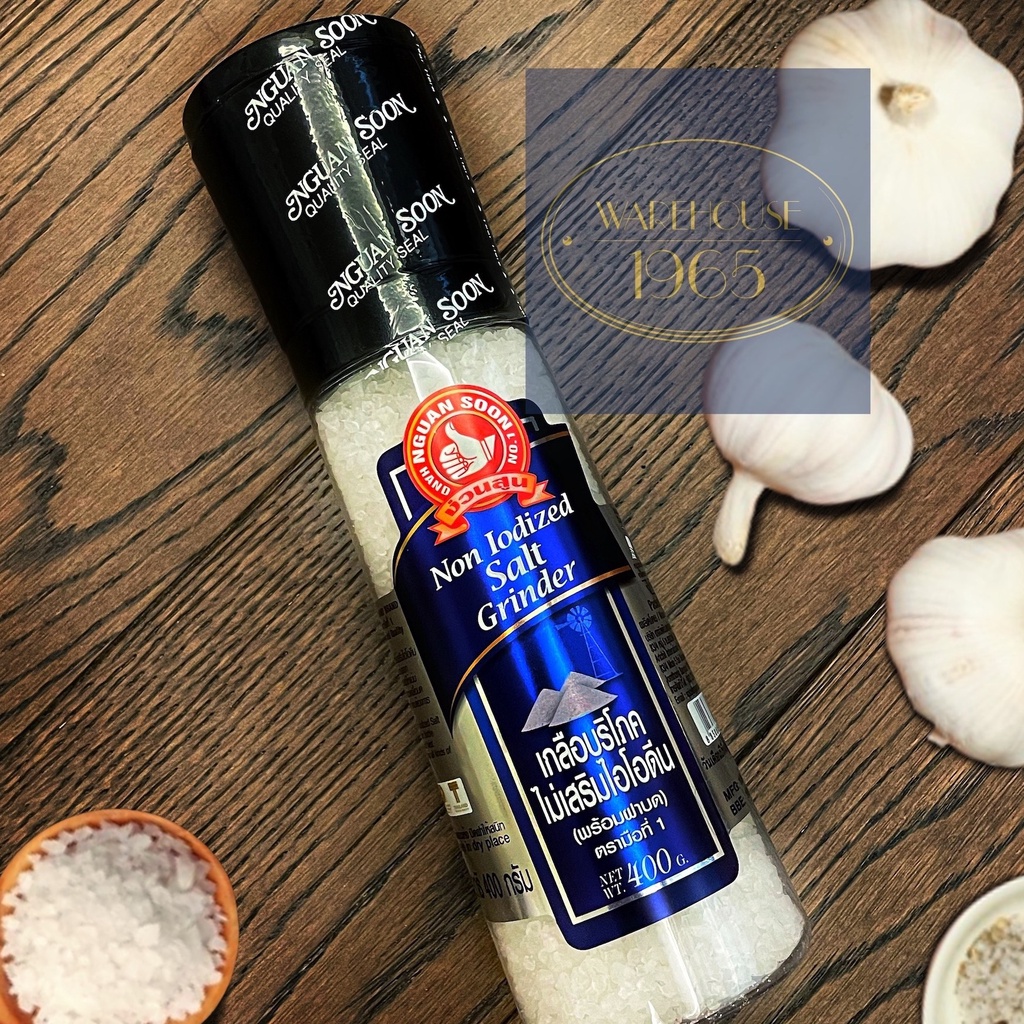 [400 g] เกลือทะเล ฝาบด เติมได้ ปรับได้ ตรามือที่ 1 ง่วนสูน Nguan Soon ...