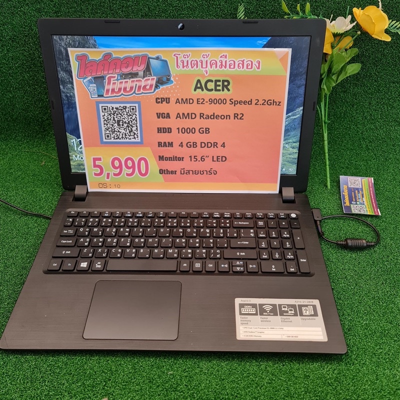Notebook Acer : AMD e2-9000 Speed 2.2 ghz พร้อมส่ง ใช้งานได้ปกติดีทุก ...