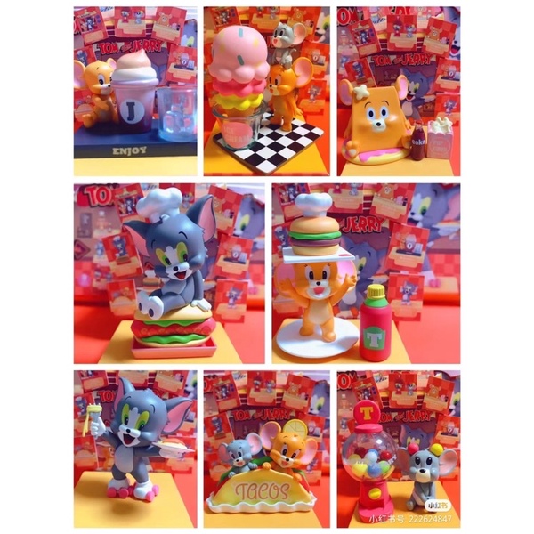 Blind Box ได้1ตัวแบบสุ่ม - Tom & Jerry - Food Carnival by Miniso (Set ...