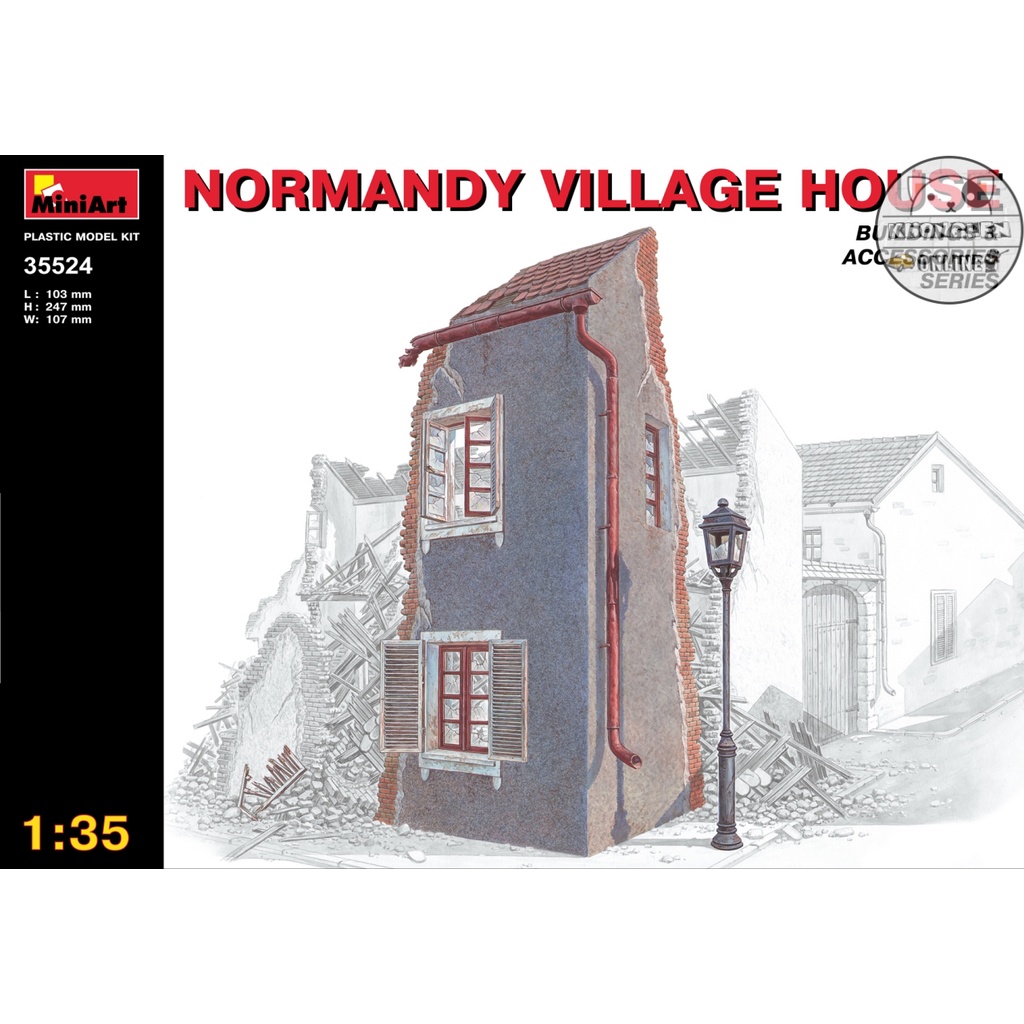 ฉากและอุปกรณ์ประกอบฉาก Miniart 35524 NORMANDY VILLAGE HOUSE 1/35 ...