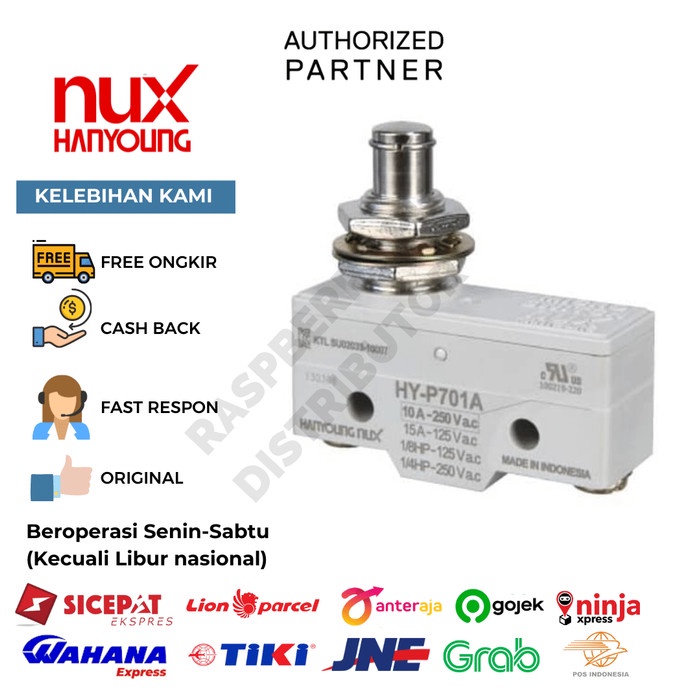 ปุ่มกดไมโครสวิตช์ 10A 250V Ac Hanyoung Hy-P701A | Shopee Thailand