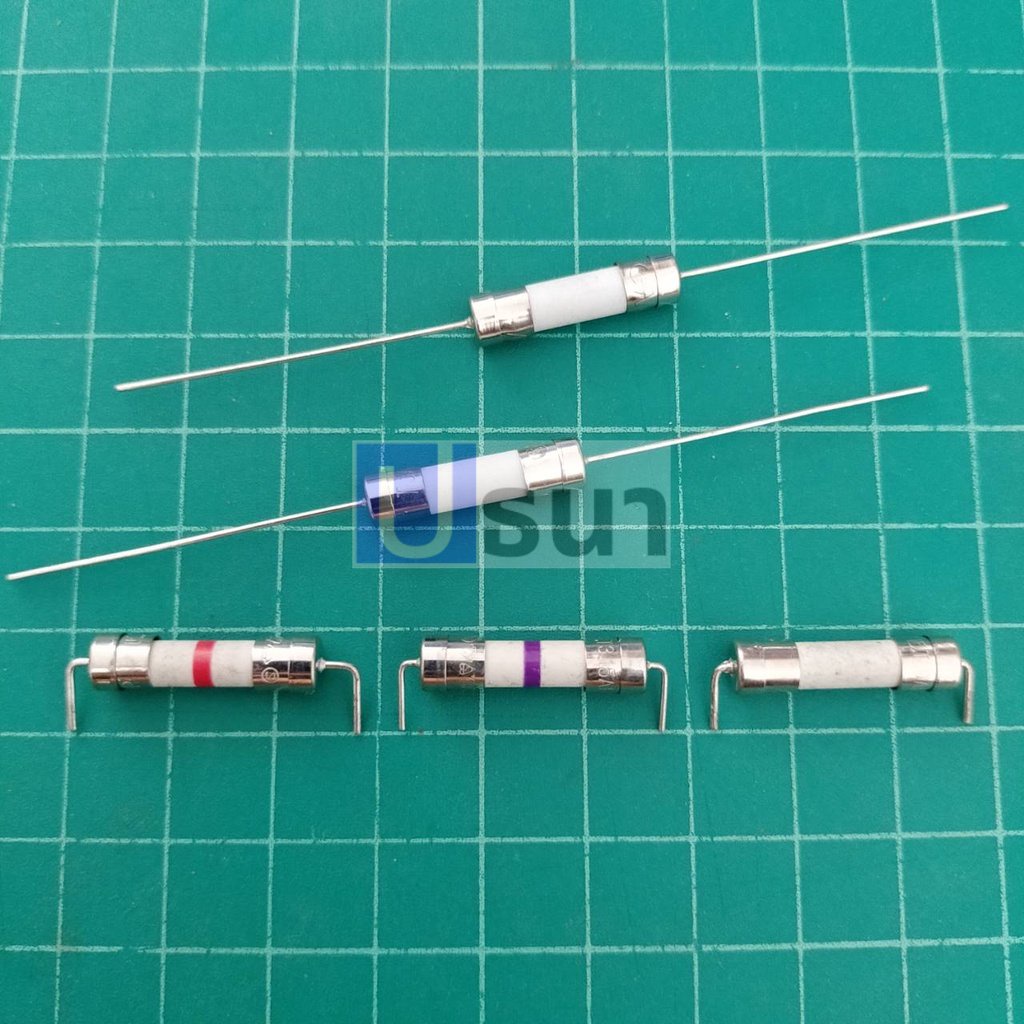 ฟิวส์ หางหนู 2 ขา บัดกรี เซรามิค Slow Blow Ceramic Fuse 5x20mm 250V T0 ...