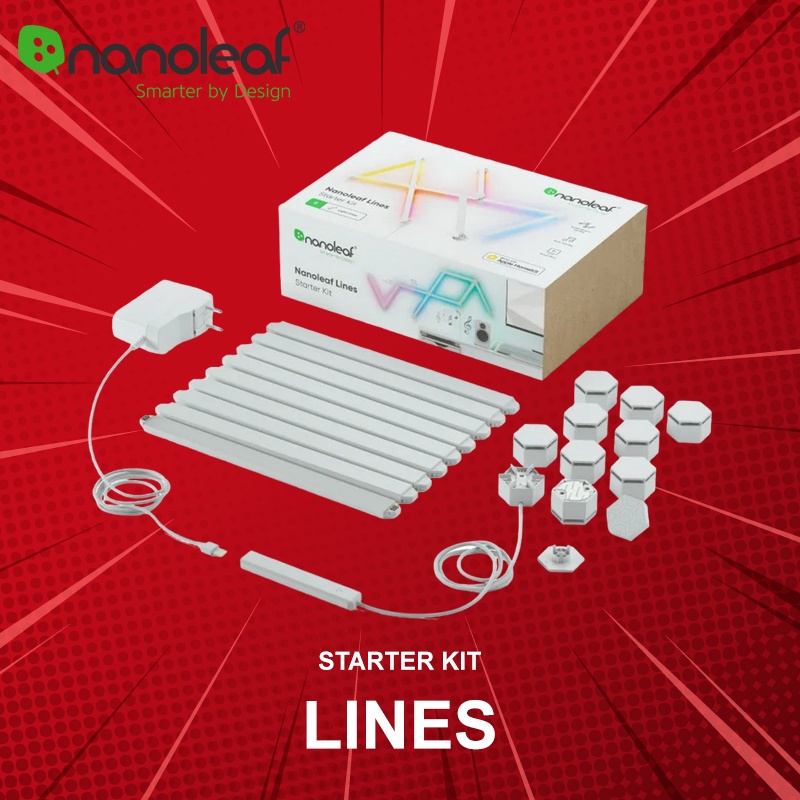ไฟอัจฉริยะ Nanoleaf Lines Starter Kit ประกันศูนย์ 2 ปี | Shopee Thailand