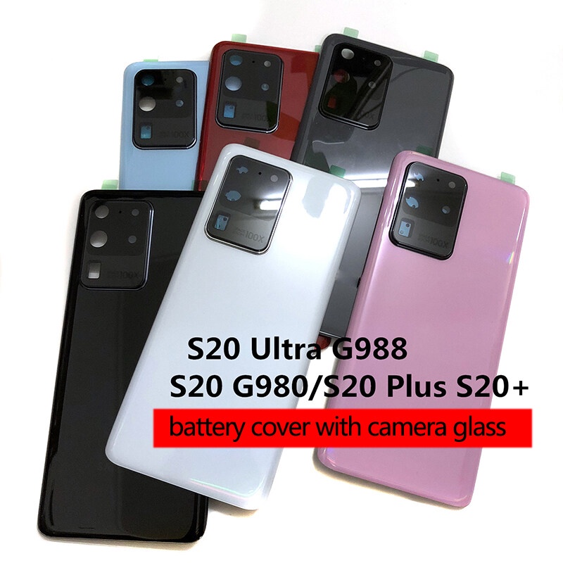 แท้ ฝาครอบแบตเตอรี่ด้านหลัง สําหรับ Samsung Galaxy S20 Ultra S20U G988 S20 G980 S20 Plus S20 ...