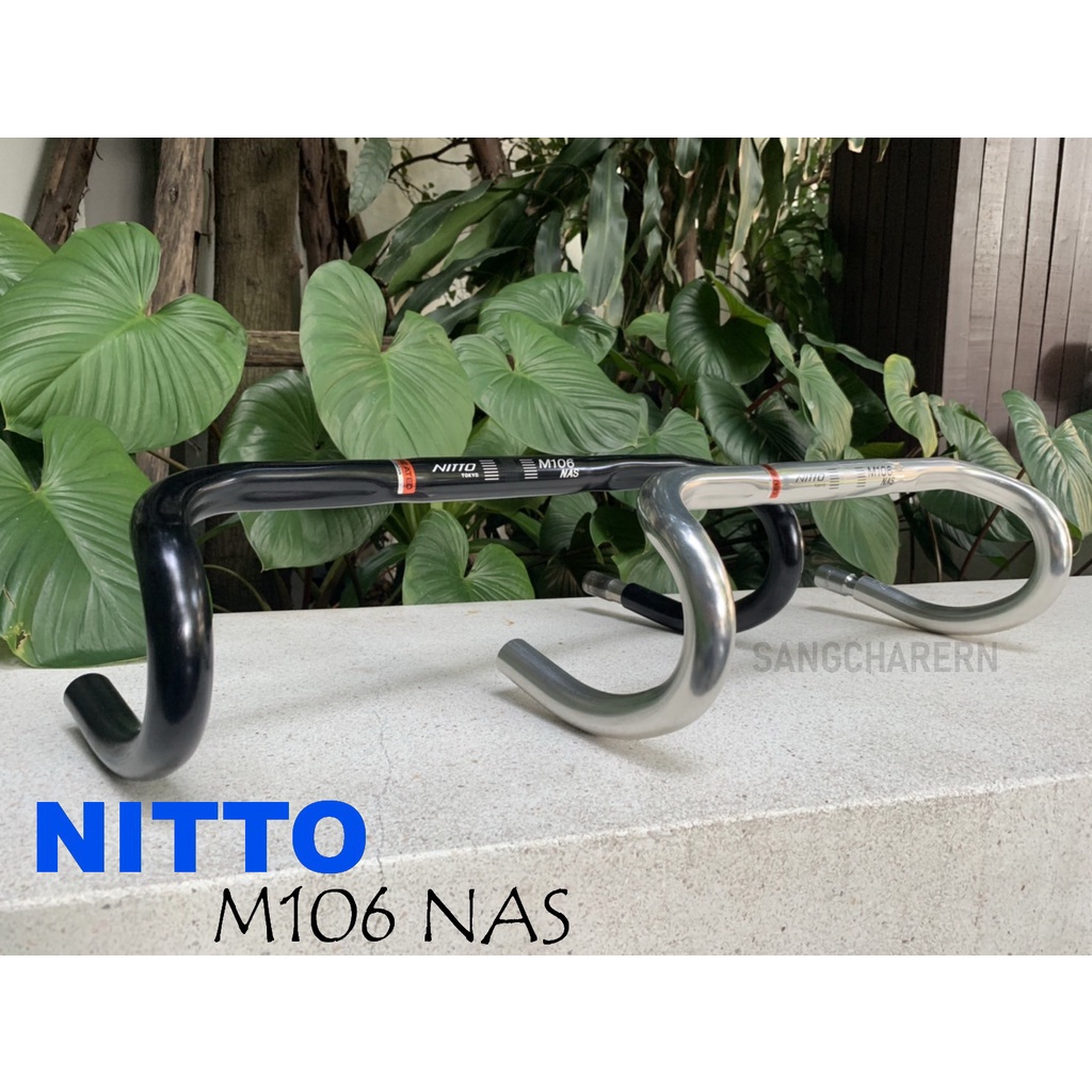 แฮนด์เสือหมอบวินเทจ Roadracing NITTO M106-NAS ทรงสวย องศาดี เอื้อมน้อยมาก น้ำหนักเบา งานสวยพรีเ ...