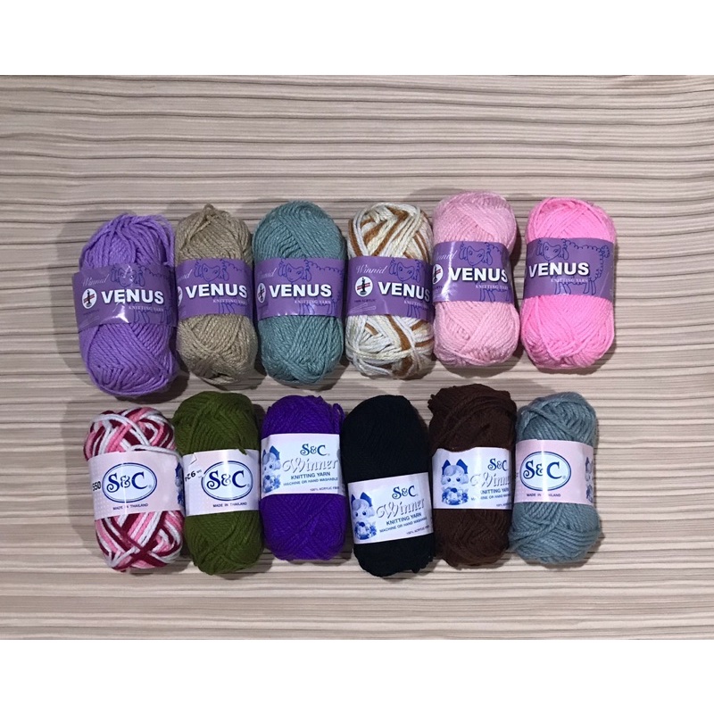 ไหมพรมถัก 40 กรัม Winnid Knitting Yarn ของ VENUS และ S&C สินค้าล้าง ...