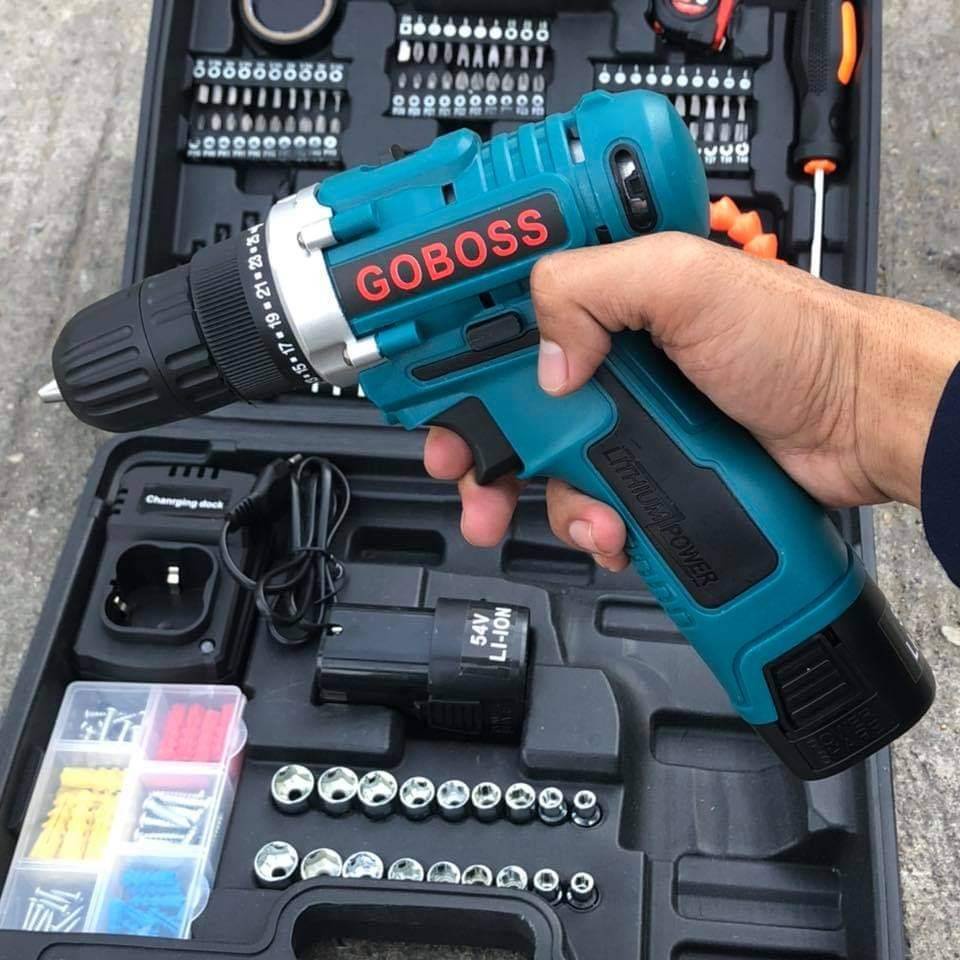 สว่านไร้สาย 3ระบบ GOBOSS สามารถเจาะไม้ เจาะเหล็ก ขันน็อตสกรู เลือกใช้ความเร็วเกียร์ได้ 2 ระดับ ...