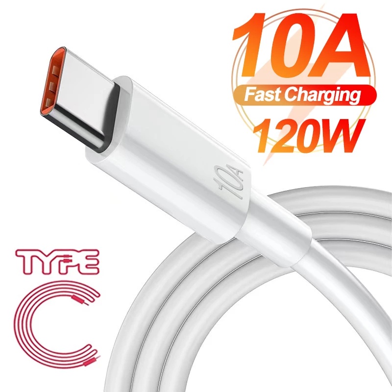 สายชาร์จ Type C 10A 120W Type C ความเร็วสูง 0.25 1 1.5 2 เมตร สําหรับ ...