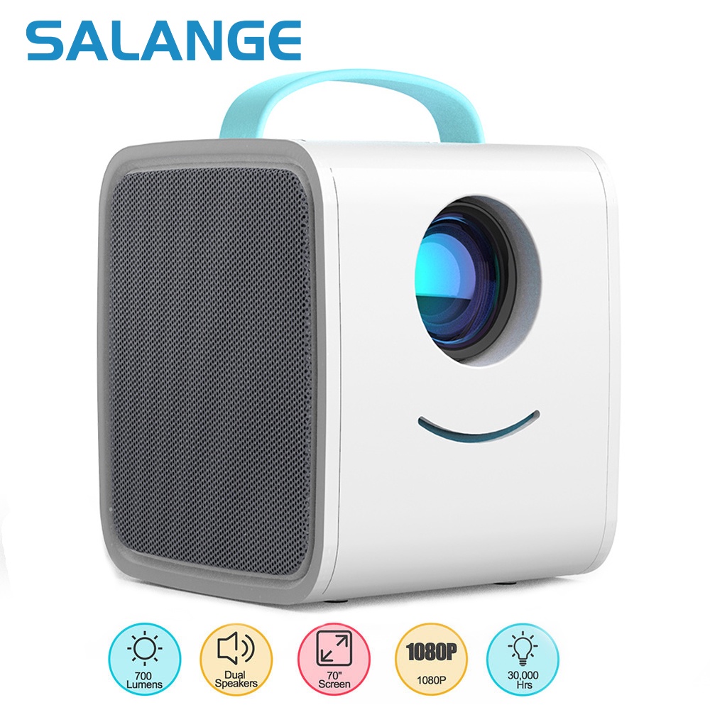 Salange Q2 Mini Projector LED,700 Lumens Pico Projector HDMI USB AV ...
