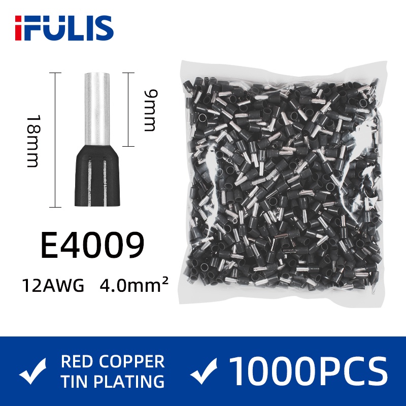 ขั้วต่อสายไฟ E7508 E4009 E6012 E10-12 1000 ชิ้น | Shopee Thailand