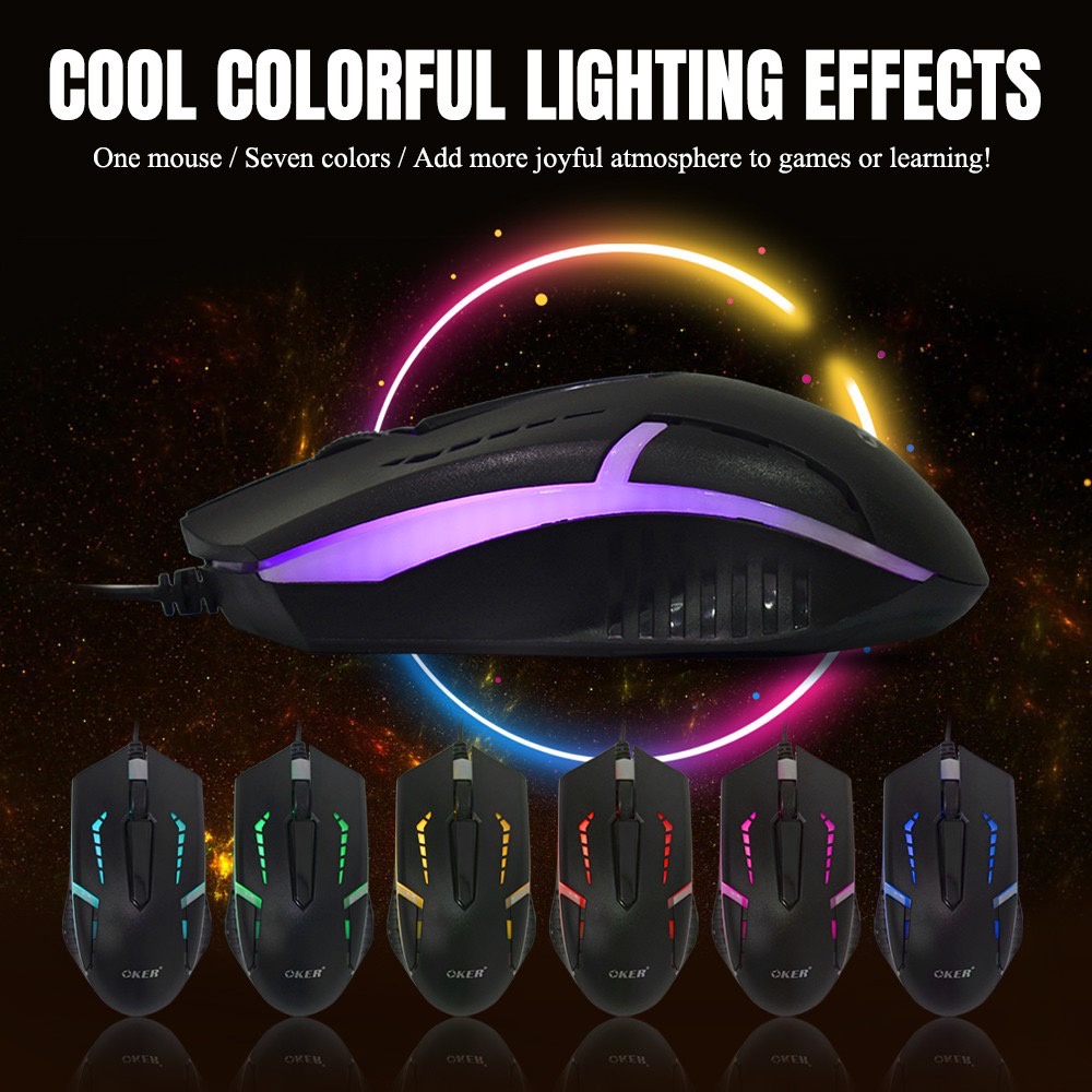 Mouse OKER รุ่น Rx7 Kamen ไฟ Led 7 สี | Shopee Thailand